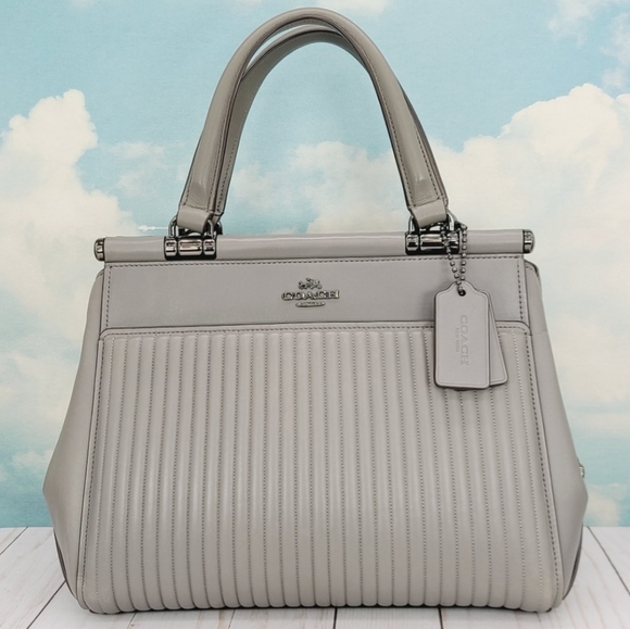 Coach | Bags | Coach Grace Satchel Quilted Heather Grey | Poshmark